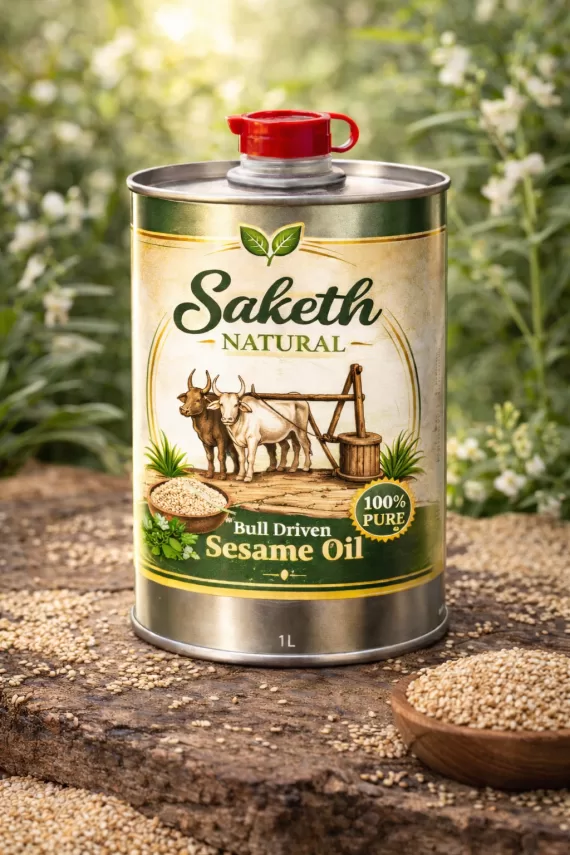 Bull driven Ghani Wood pressed Sesame / Til oil – 1Litre (Free Shipping ...